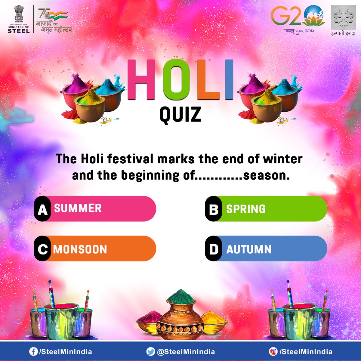 Ministry of Steel on Twitter: "Color up your Holi celebrations with our ...
