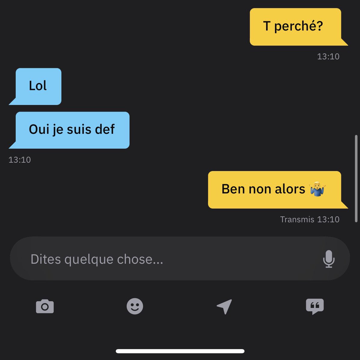 D Cross Bow on Twitter: "Le mec il passe de « je suis def » a j’ai rien pris quand je lui dis ...
