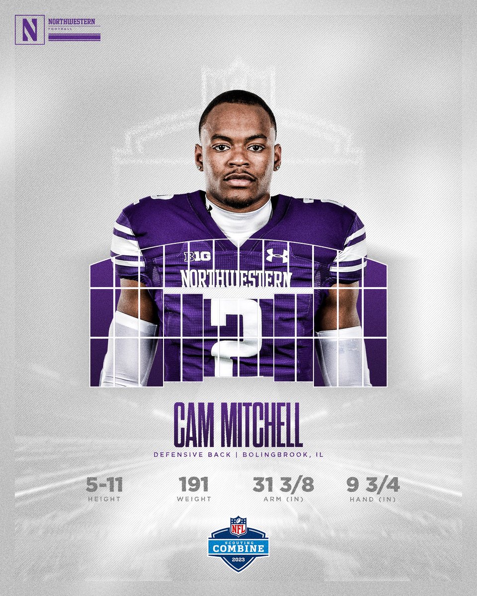 Northwestern Football on Twitter: "Cam Mitchell (@_cam4president), turning heads 👀 Tune-in to ...