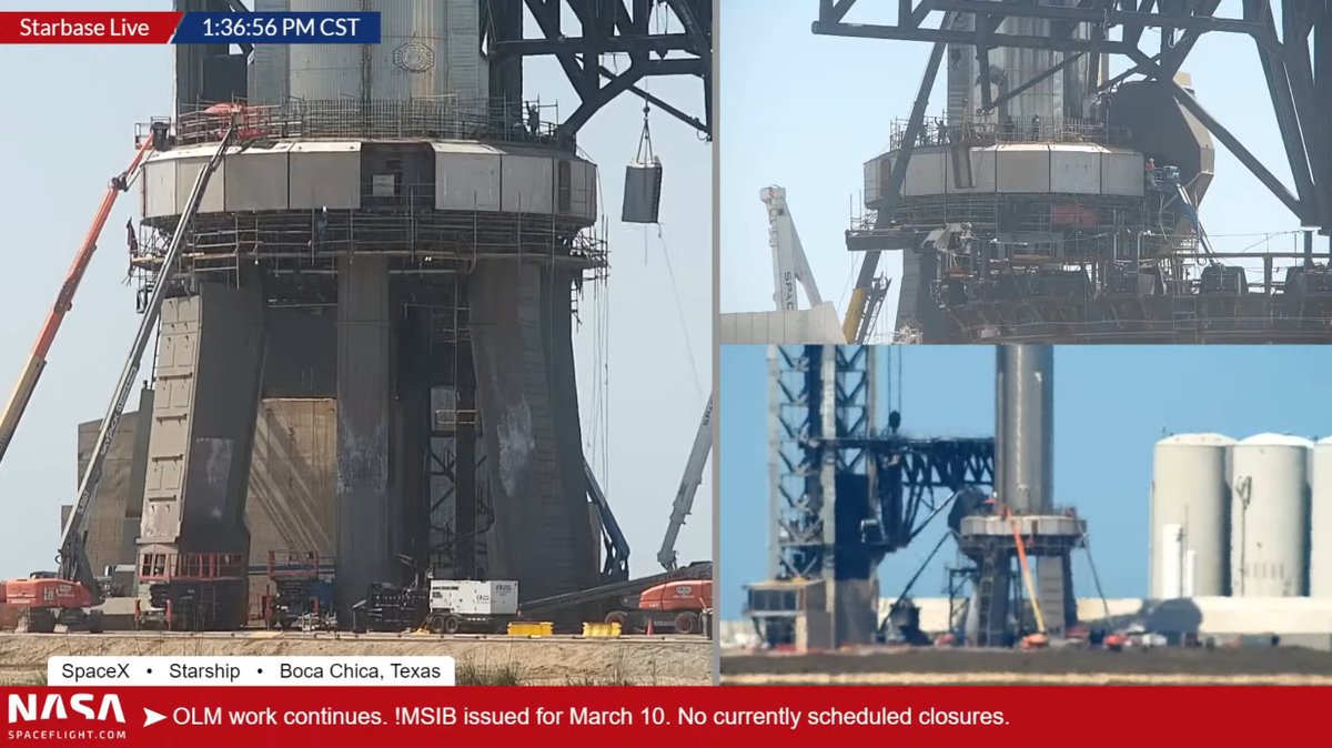 Chris Bergin - NSF on Twitter: "Lift of the final panel for the Orbital Launch Platform ring ...