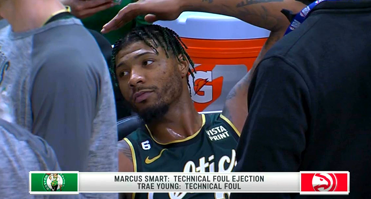 ClutchPoints on Twitter: "UPDATE: Marcus Smart gets hit with a technical foul and has been ...