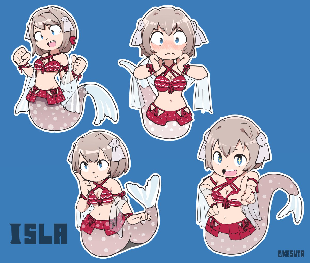 「thank you commission !🧜‍♀️ 」|kesuta @Skeb 1件作業中のイラスト