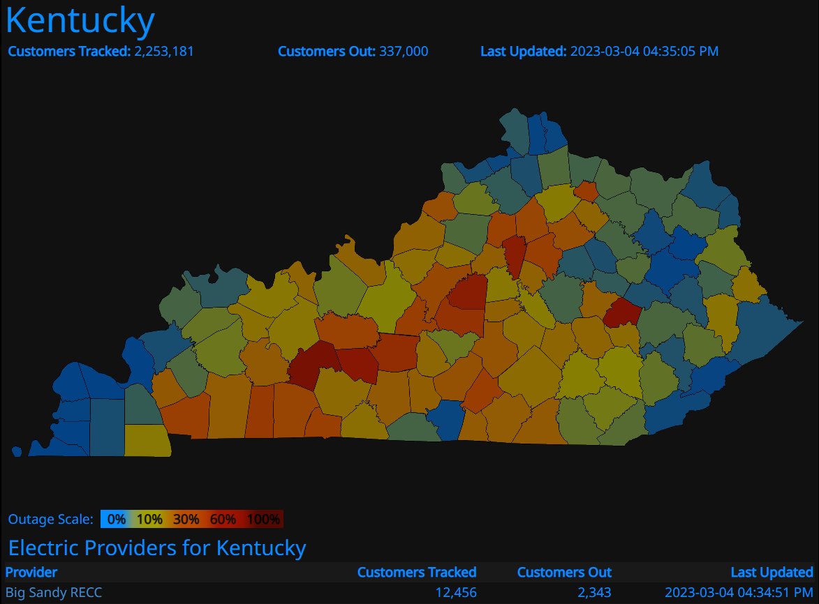 Kentucky Population Density Map