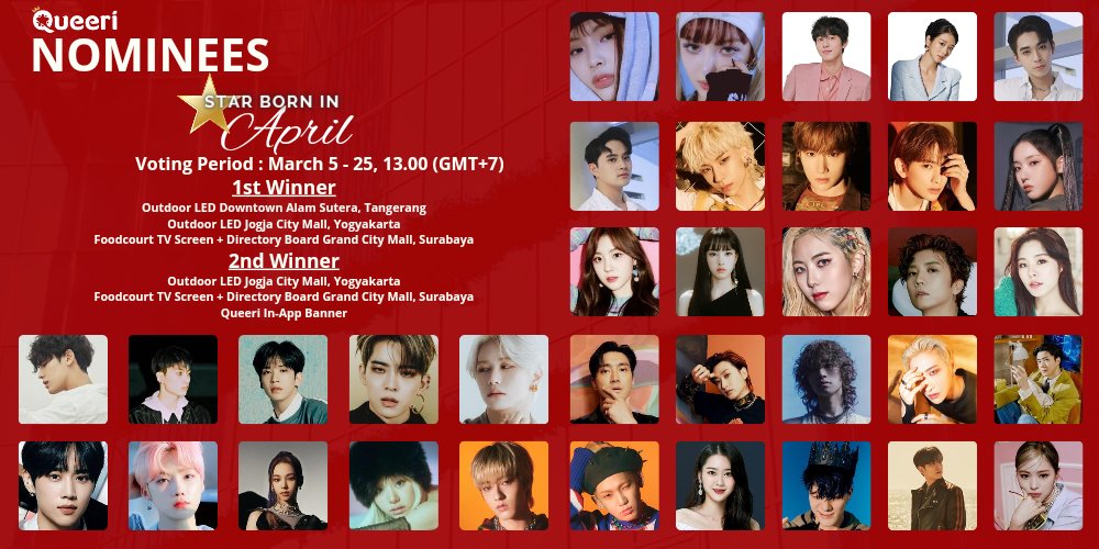 QueeRI on Twitter: "👥Star Born in April NOMINEES👥 #HYEIN #DANIELLE #AHN_HYOSEOP #SEO_YEAJI # ...