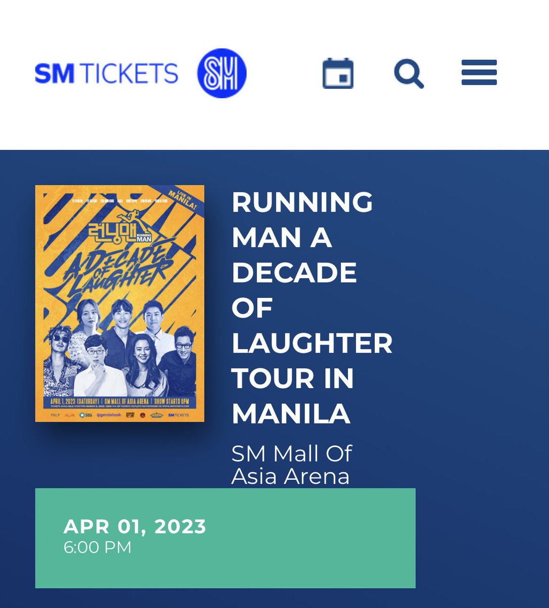 Running Man PH 🇵🇭 on Twitter: "Link: https://smtickets.com/events/view/8877… #RUNNINGMANinMANILA"