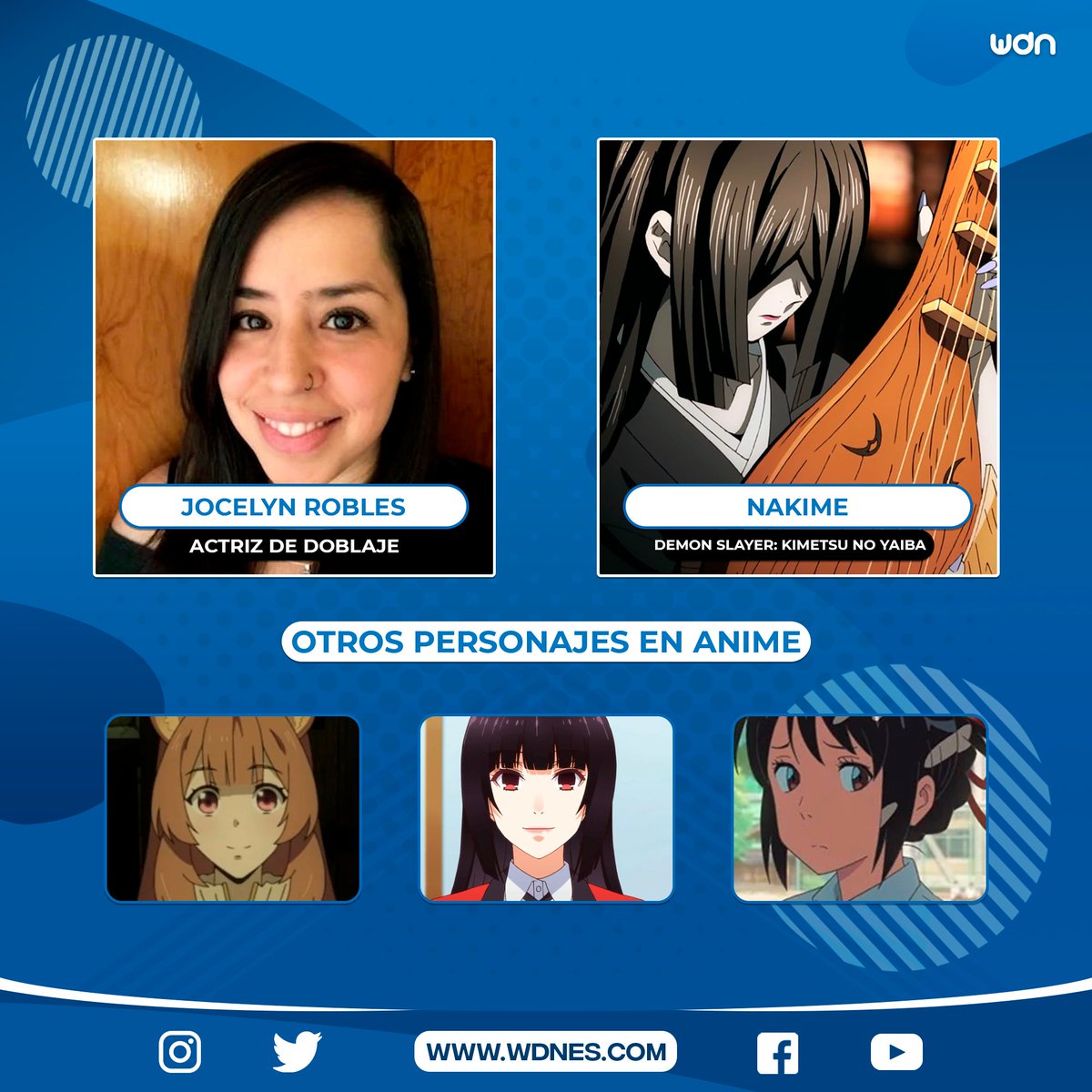 LosVaquerosAnimax on Twitter: "RT @wdn_es: 🎙️ | Doblaje La actriz de doblaje Jocelyn Robles se ...