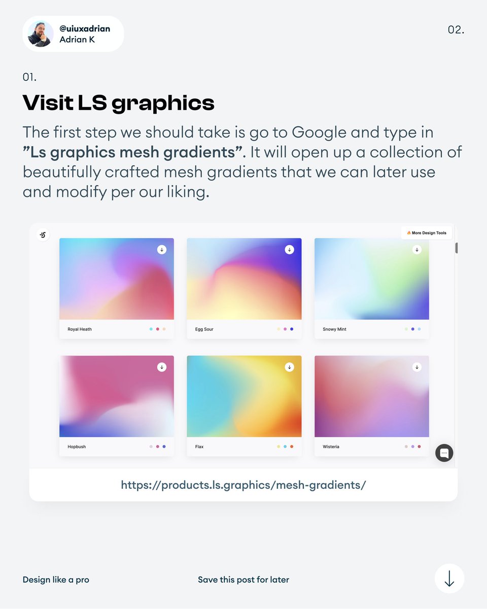 Create beautiful mesh gradients! 🌈 - Thread from UI Adrian @uiuxadrian ...