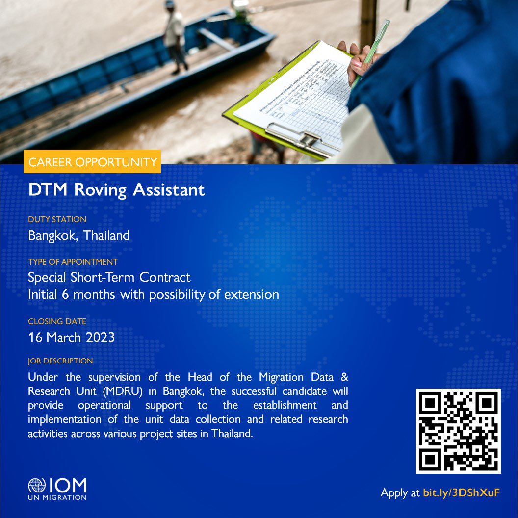 IOM Thailand on Twitter: "📢 Apply today to join our growing team! We are looking for experienced ...
