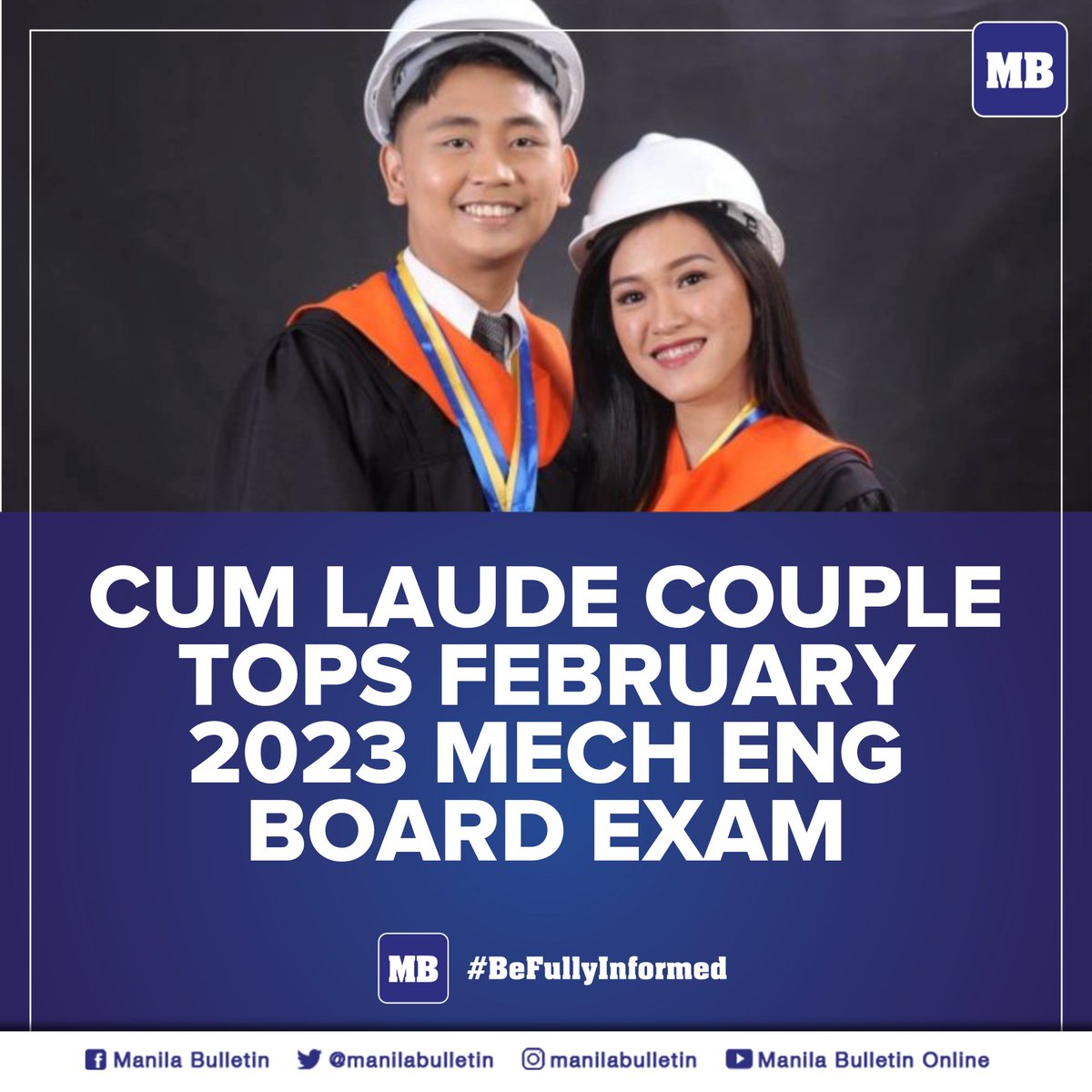 A couple from Rizal Technological University (RTU), who both graduated ...