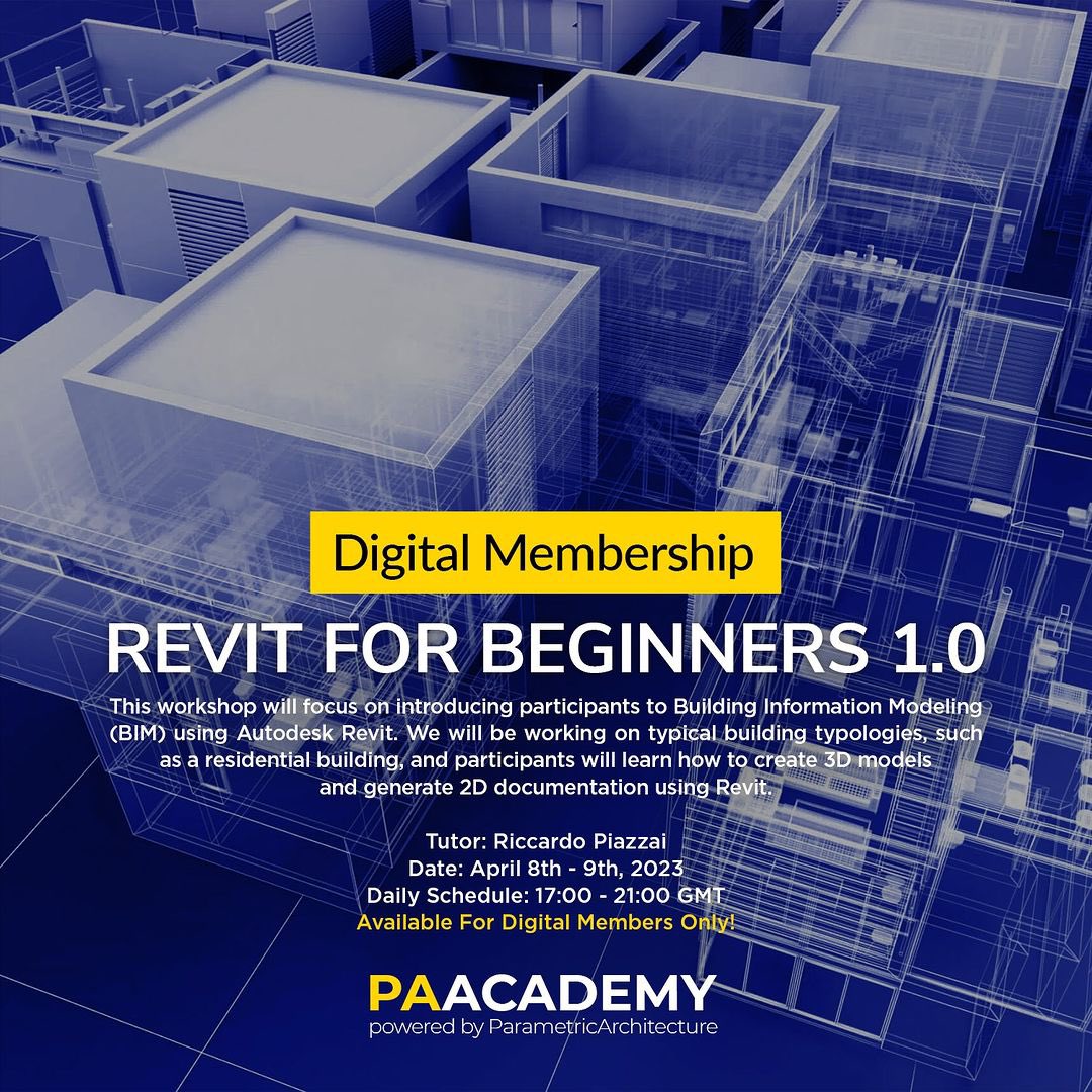 ParametricArchitecture on Twitter: "We are thrilled to announce the upcoming free Digital ...