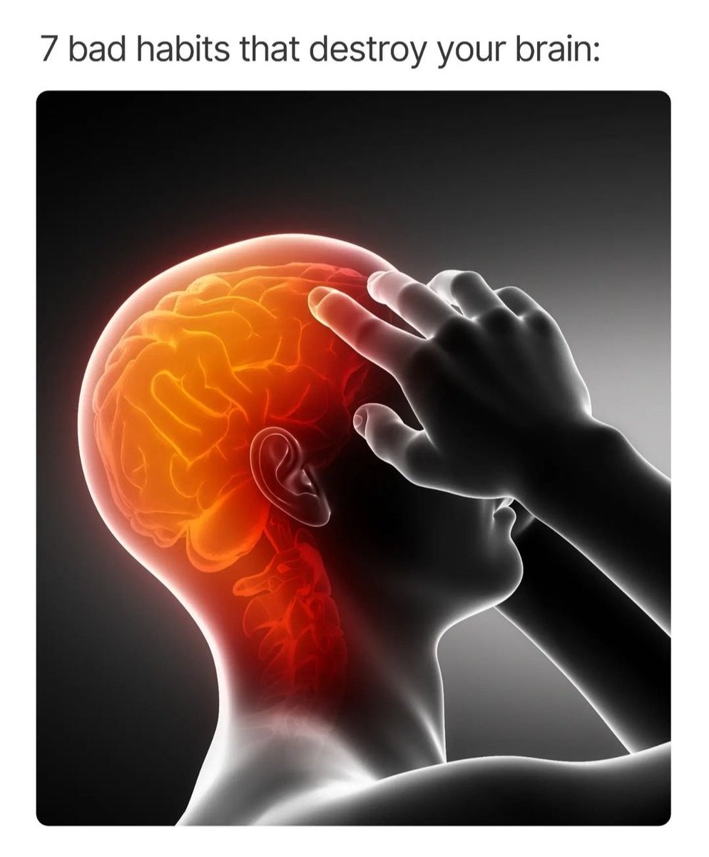 7 Bad Habits That Destroy Your Brain: //Thread// - Thread from Power ...
