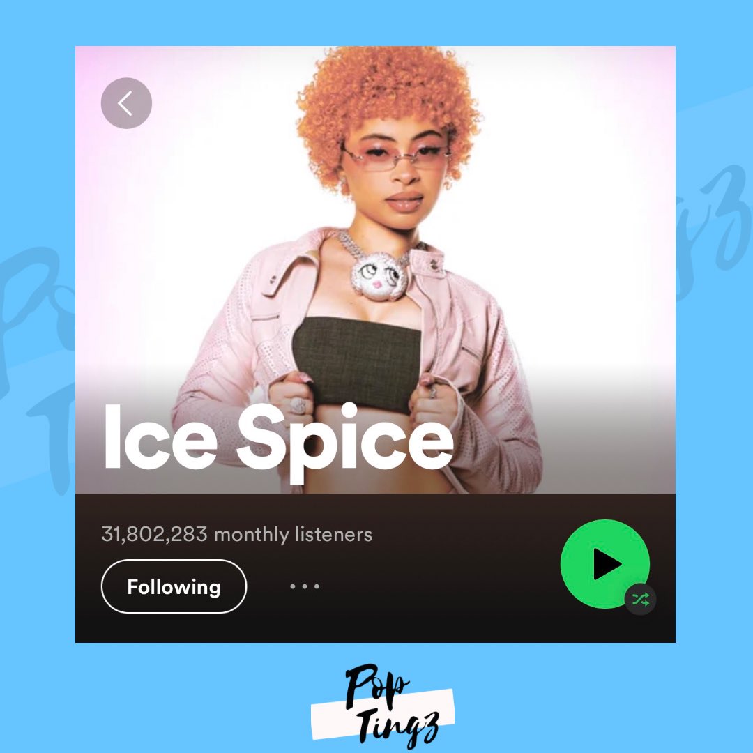 🐝🐝🐝🐝 on Twitter: "RT @ThePopTingz: Ice Spice has officially surpassed Cardi B and is now the 3rd ...