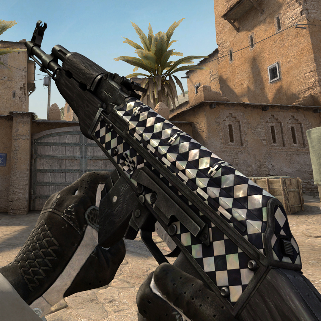 SLIMEface on Twitter: "Are you playing checkers or chess? Mother of pearl AK47 for #CSGO"