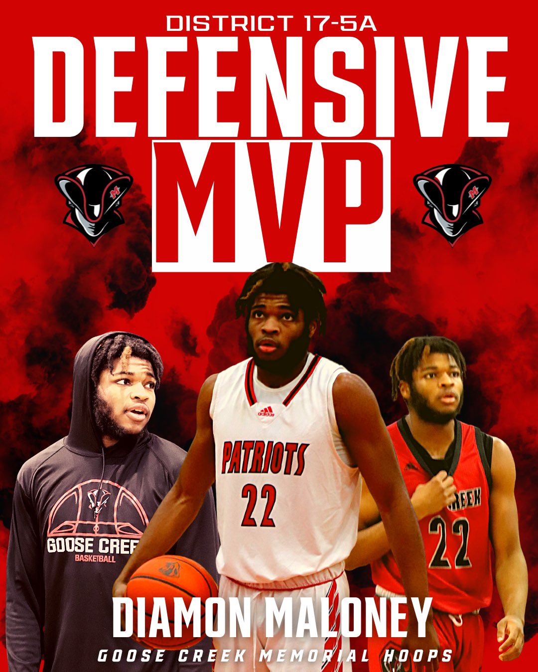 Goose Creek Memorial Boys Basketball on Twitter: "Congratulations to @Diamon22_ for being named ...