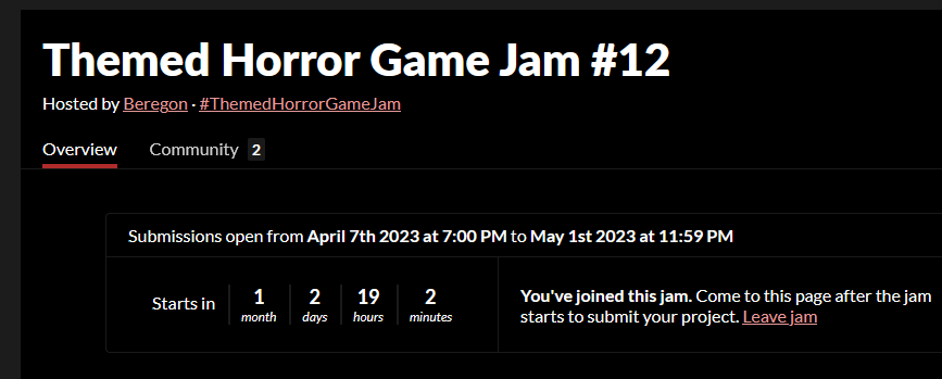 Just Joined Themed Horror 12 Starting In 1 Month Will Improve My Latest Submission Meanwhile