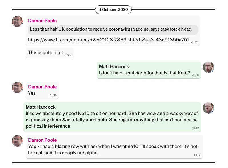 🔴 Leaked WhatsApp messages show the former health secretary derided ...