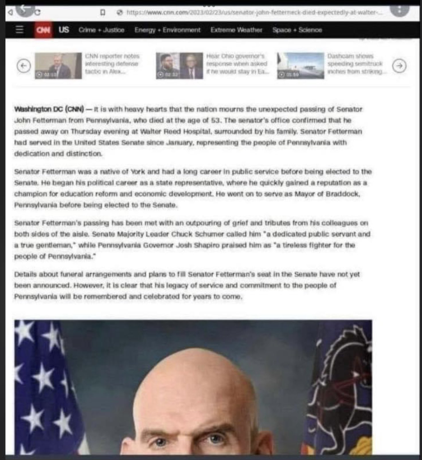Lynne 🆘💉🚨 On Twitter Why Did Cnn Post Fettermans Obituary And Then Take It Down Remember When