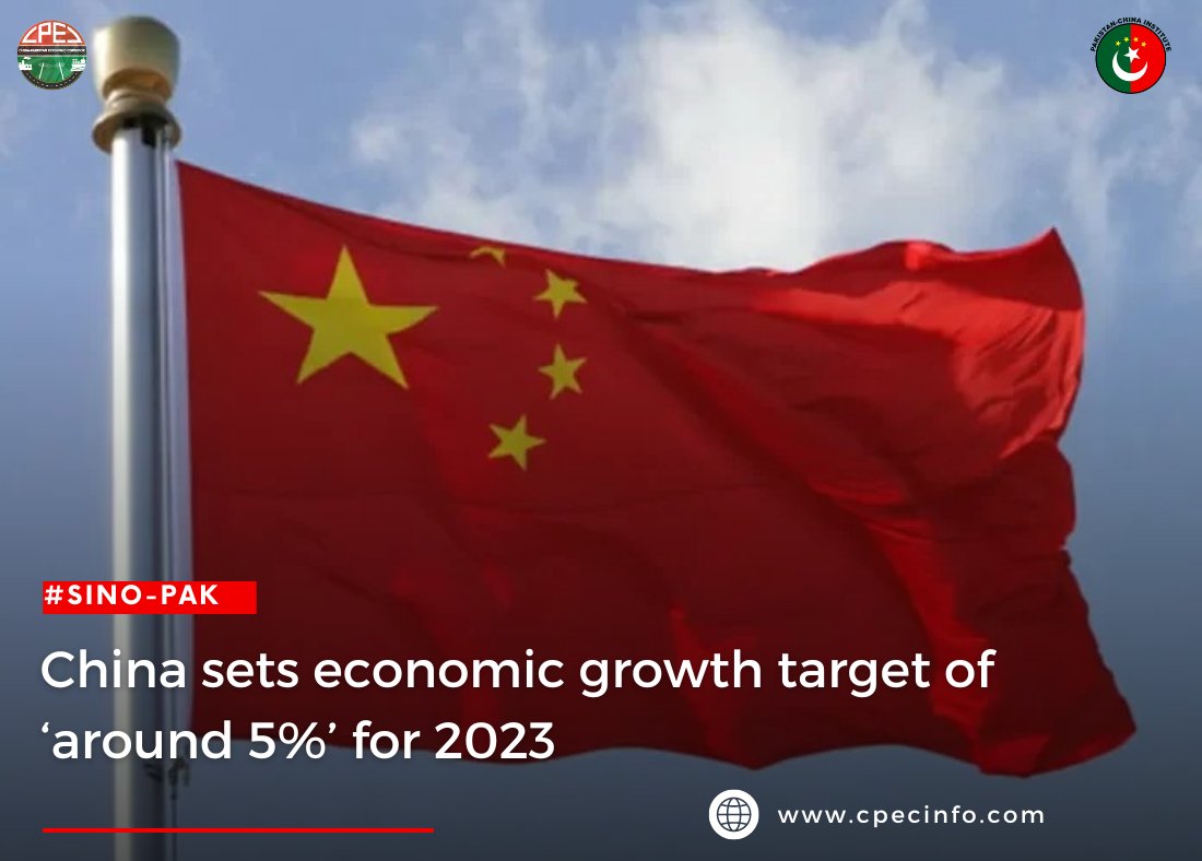 CPEC Official on Twitter: "China sets economic growth target of ‘around 5%’ for 2023 🇨🇳 🎯 #China ...