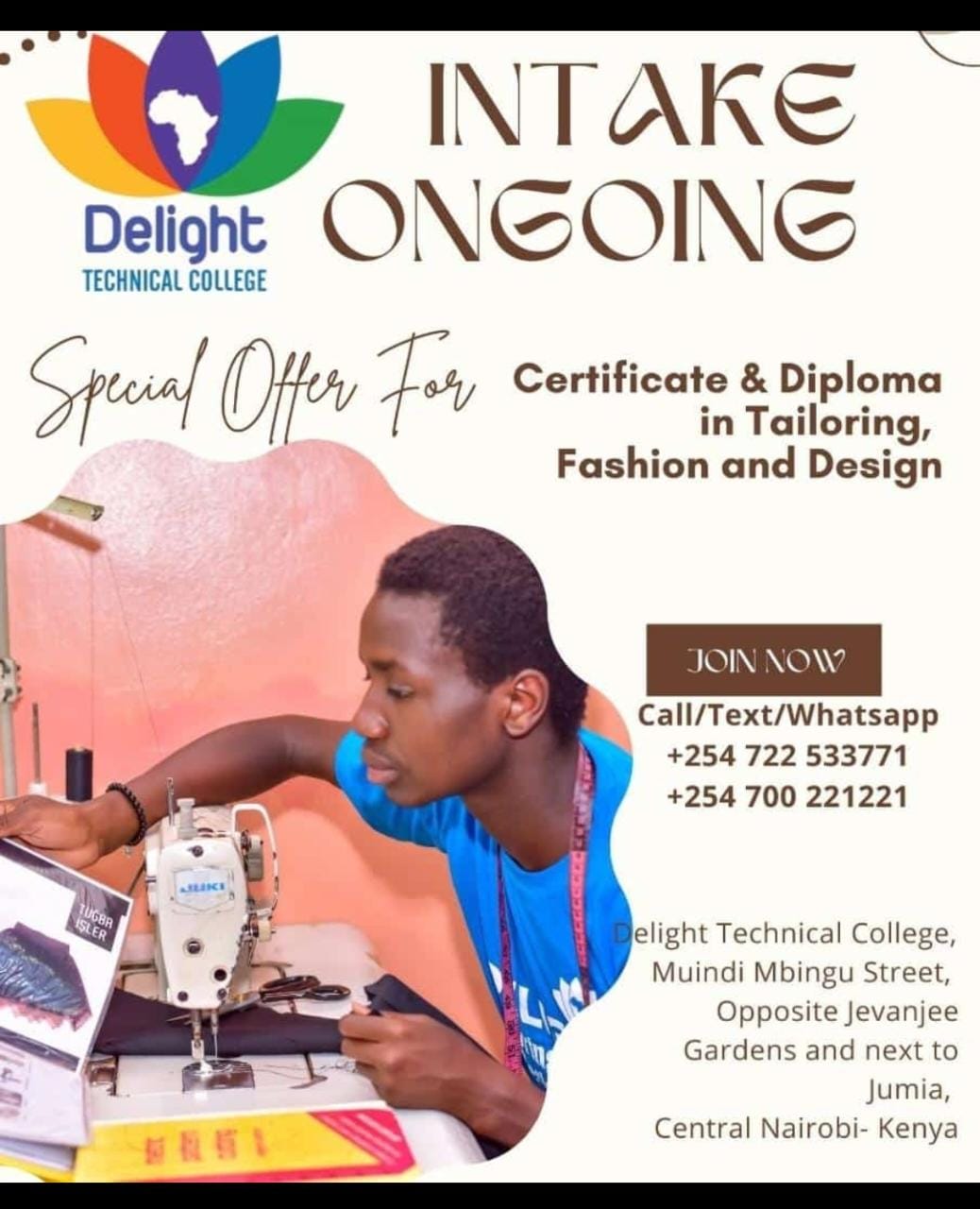 Delight Technical College, Nairobi. on Twitter: "MARCH 2023 Intake is in progress! Delight ...
