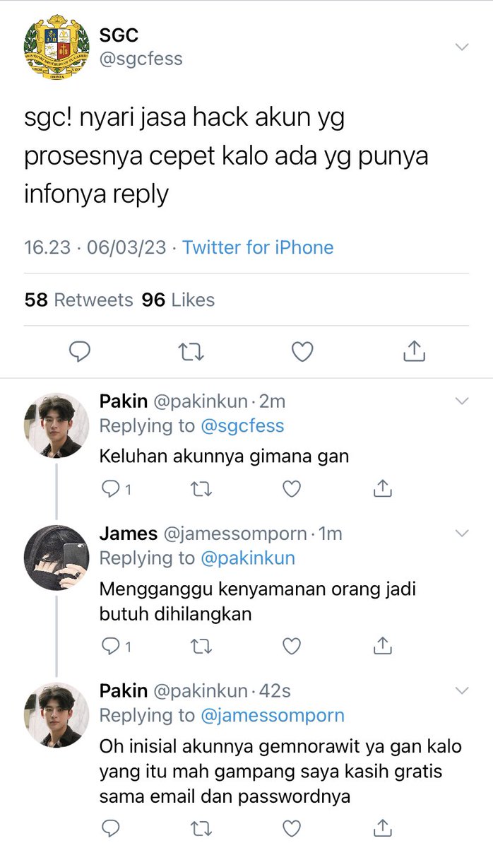 te on Twitter: "Hack akun"