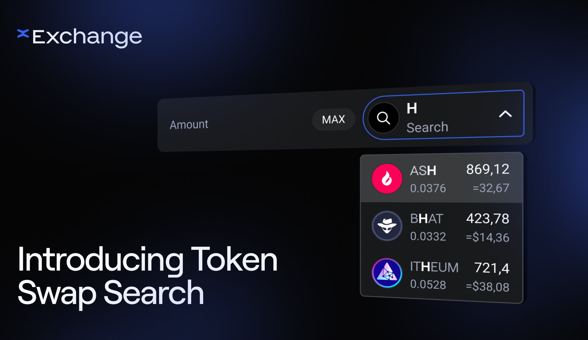 xExchange on Twitter: "In a rush? Just type. Seamlessly dash straight to your desired assets ...