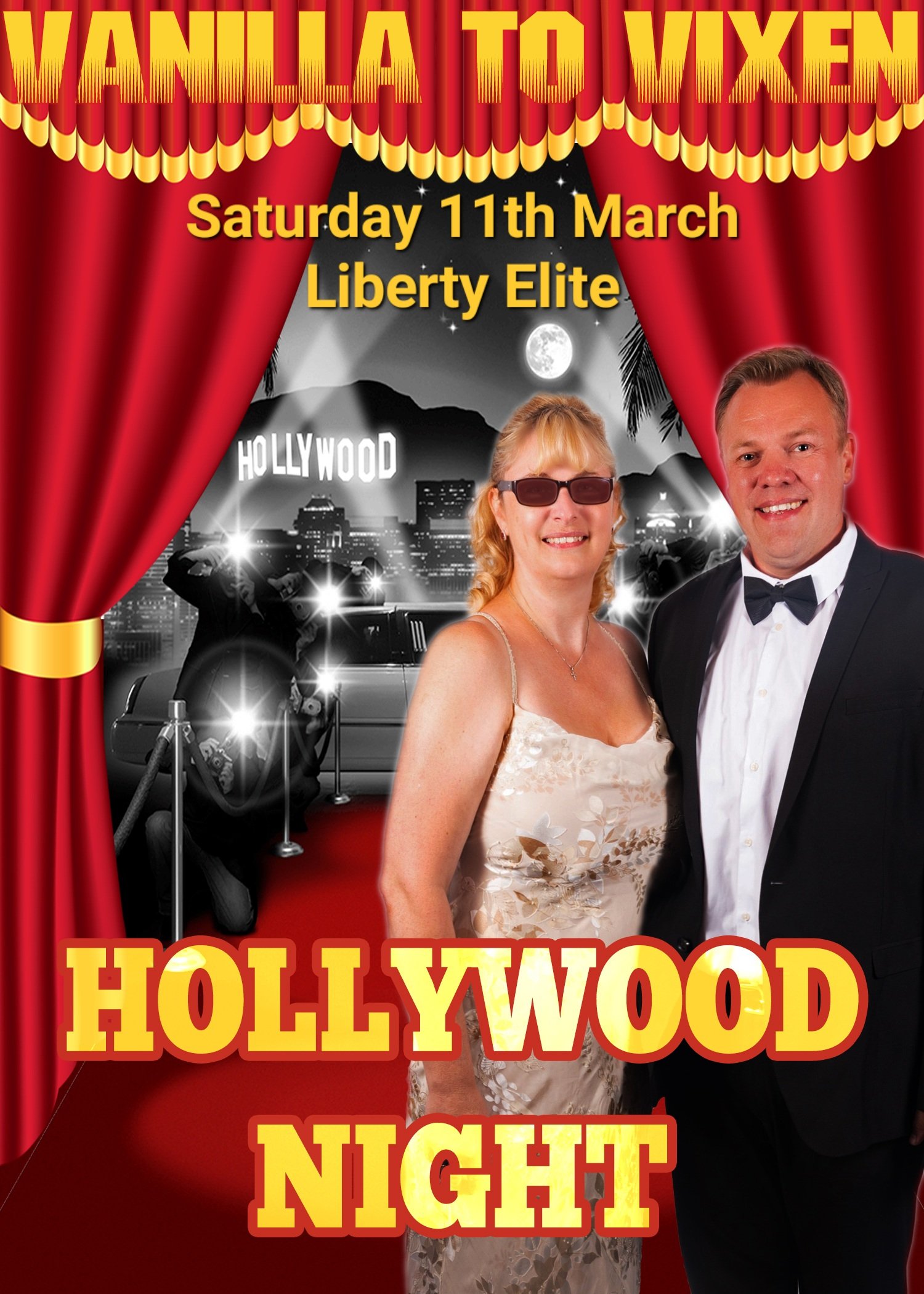 Mr & Mrs N on Twitter: "Getting ready for our big event. Vanilla To Vixen Hollywood Night at ...