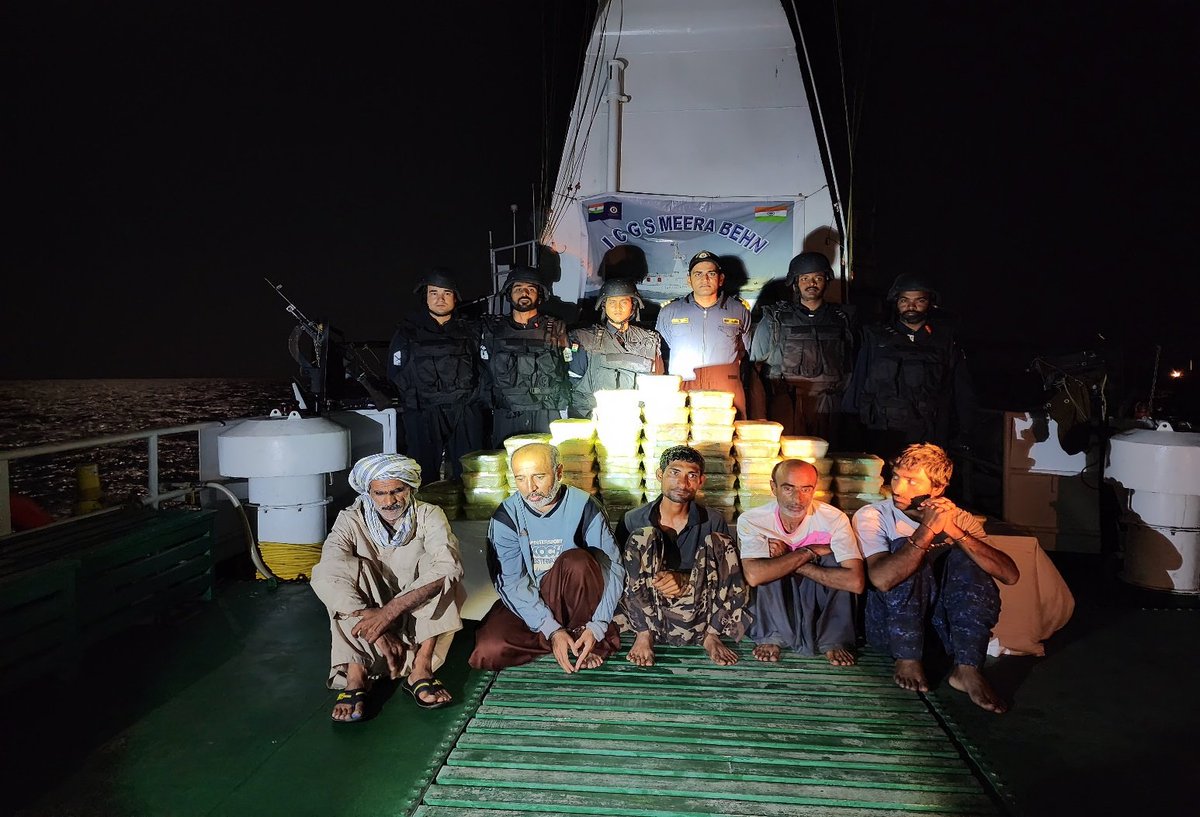 Gujarat ATS – Indian Coast Guard capture Iranian boat with 5 crew and ...
