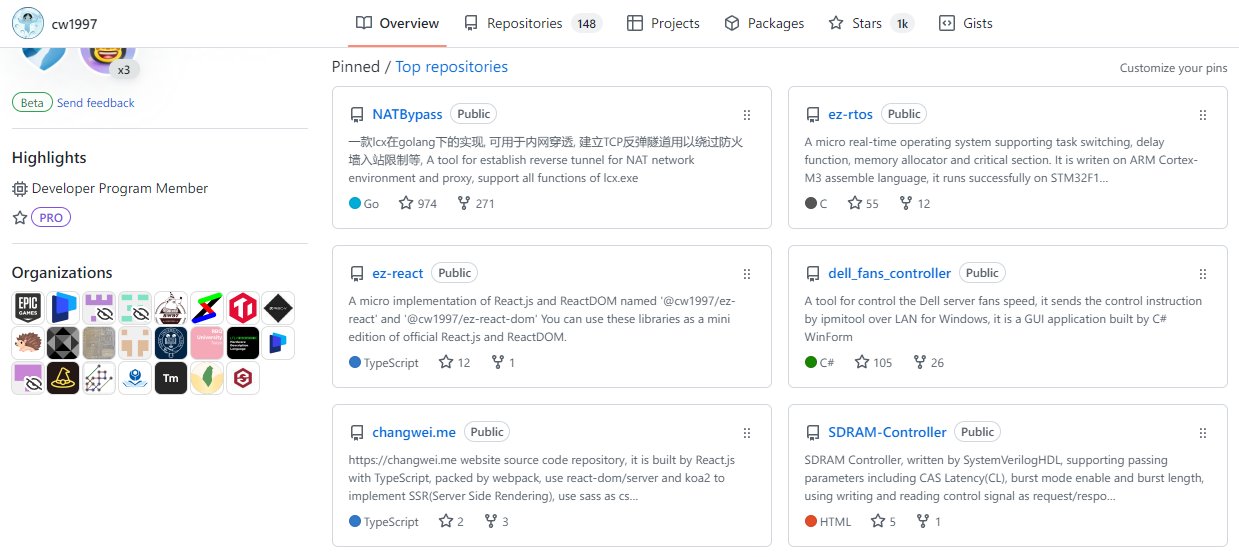 Chang Wei 昌维 on Twitter: "想认真问一下大家 我GitHub置顶的这6个repo大概属于什么水平? 求客观评价 不吹也不黑 我个人觉得ez-react,ez-rtos和 ...