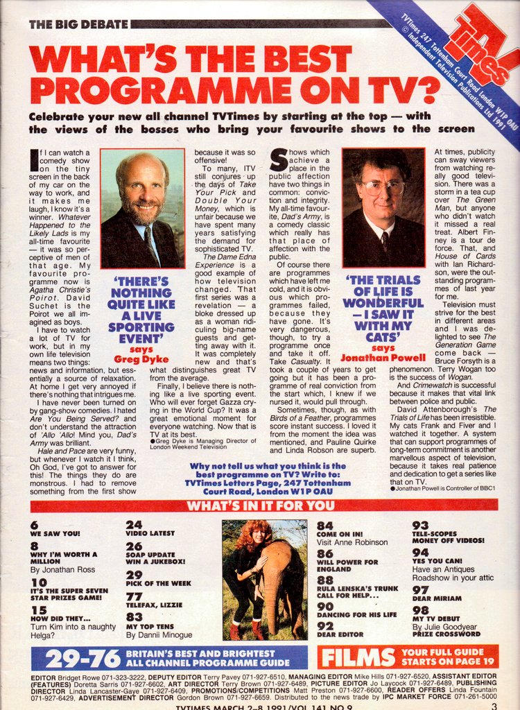 Graeme Wood on Twitter: "TV📺6/3/91 ITV 3.55:Woof! 4.25:Garfield and Friends 5.0:Home and Away 5. ...