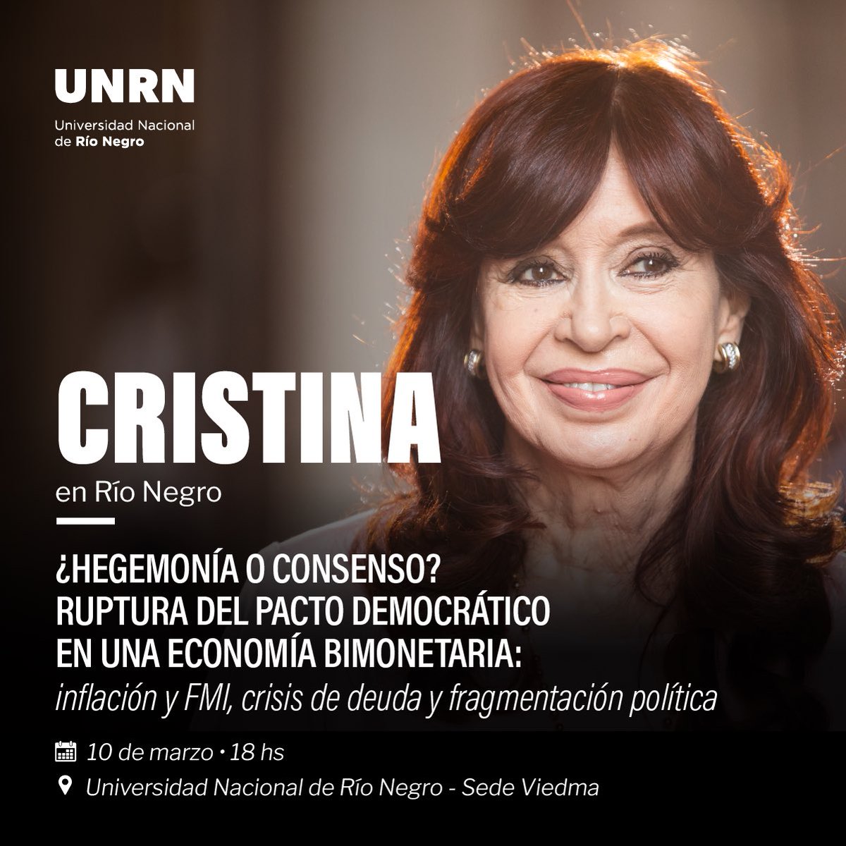 Cristina Kirchner On Twitter El Viernes Voy A Estar En Río Negro