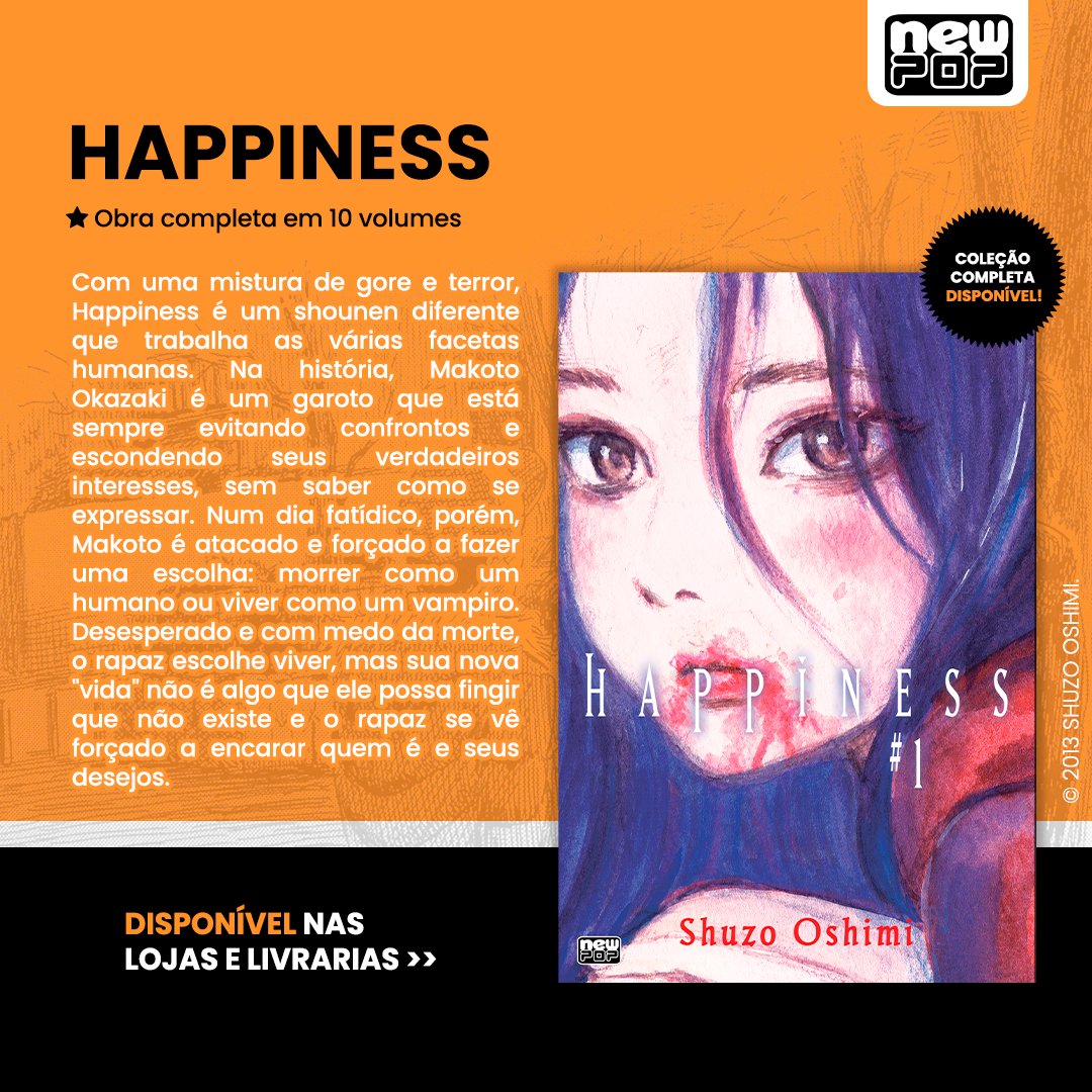 NewPOP Editora on Twitter: "📕 Happiness 📌 Obra completa em 10 volumes 👉 http://amzn.to/3lFlIe5 📕 ...