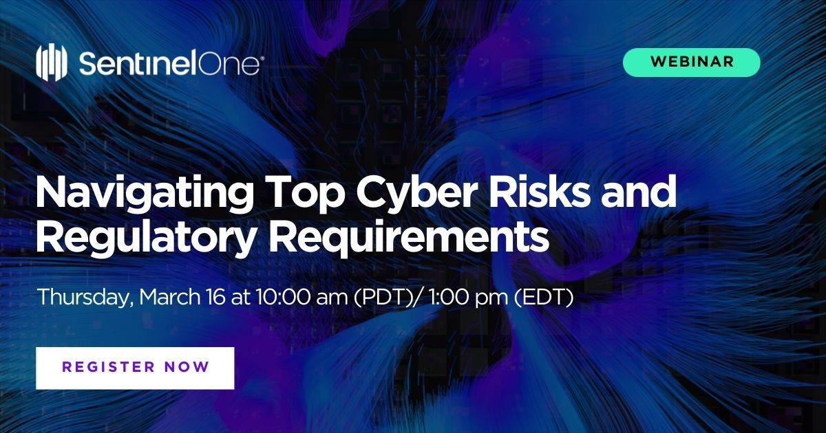 SentinelOne on Twitter: "📆 Learn how your organization can align with leading regulatory ...