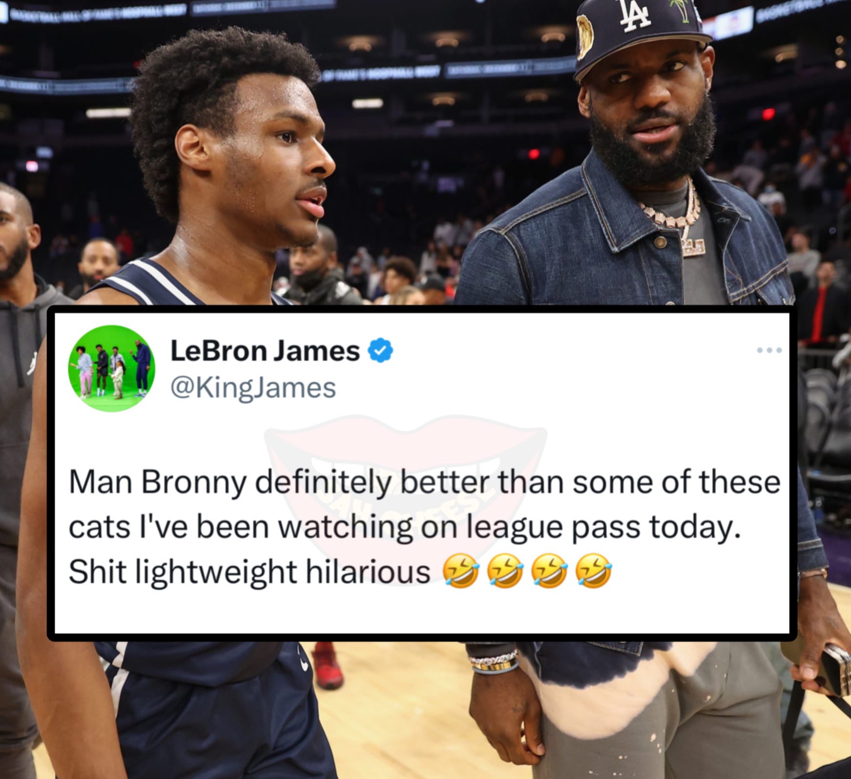 SAY CHEESE! 👄🧀 on Twitter: "LeBron James says his son Bronny is better than some players in the ...