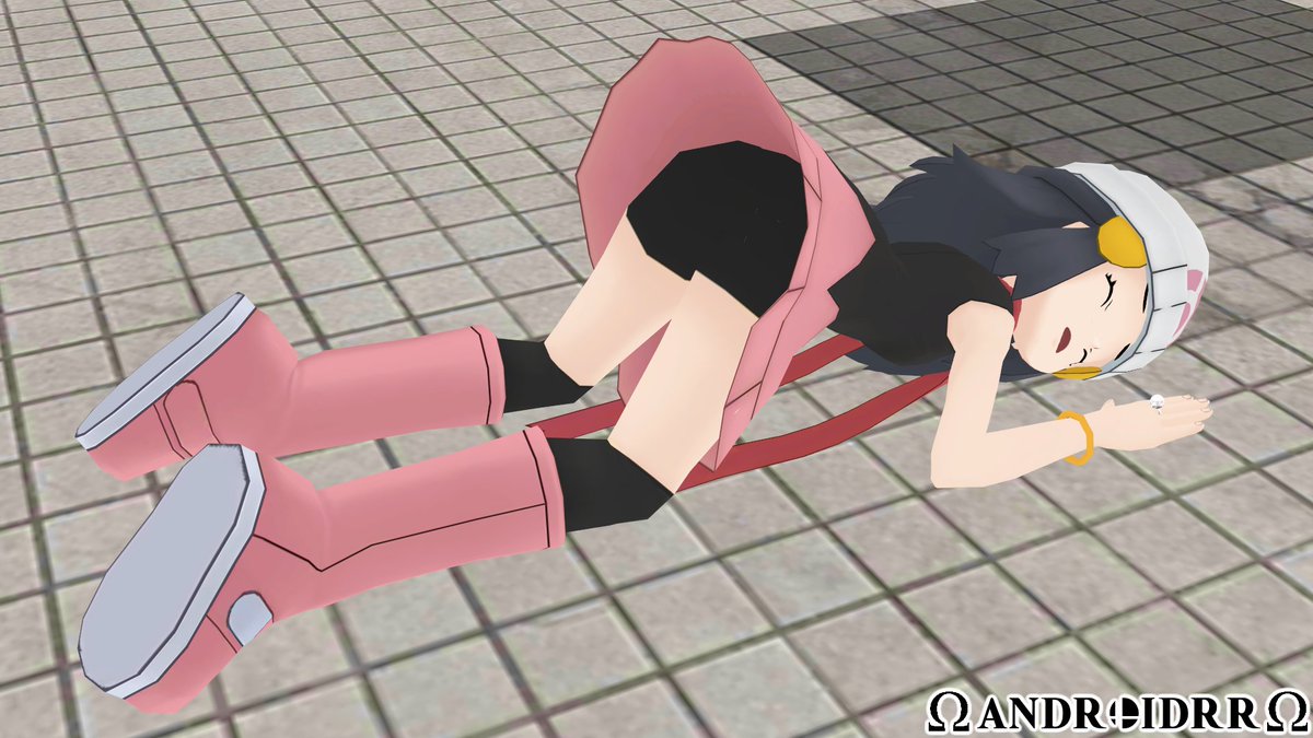 Psychotic Android (Comissions OPEN) on Twitter: "[MMD] Dawn/Hikari KO'd. This time face down. #リ ...