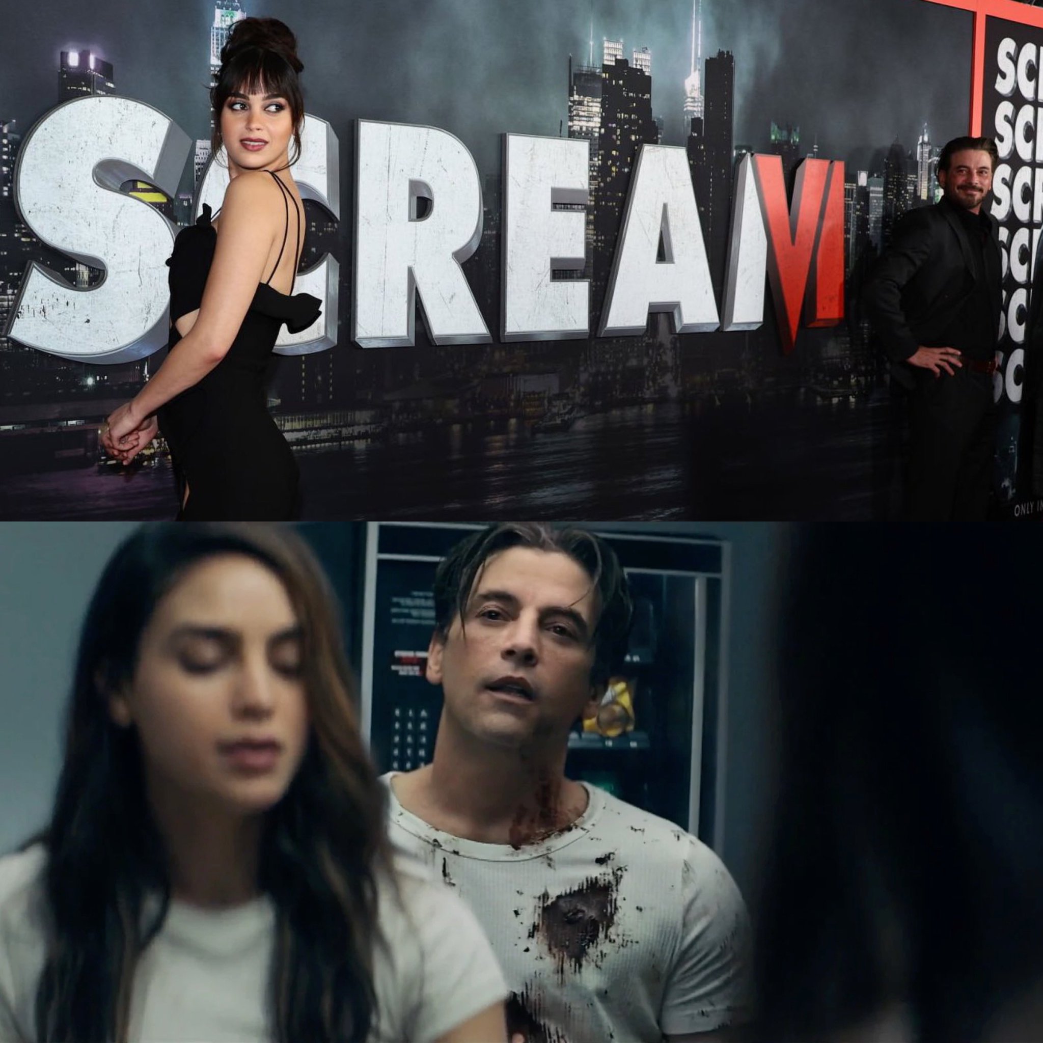 Tristan on Twitter: "Sam Carpenter & Billy Loomis. Melissa Barrera & Skeet Ulrich at the # ...