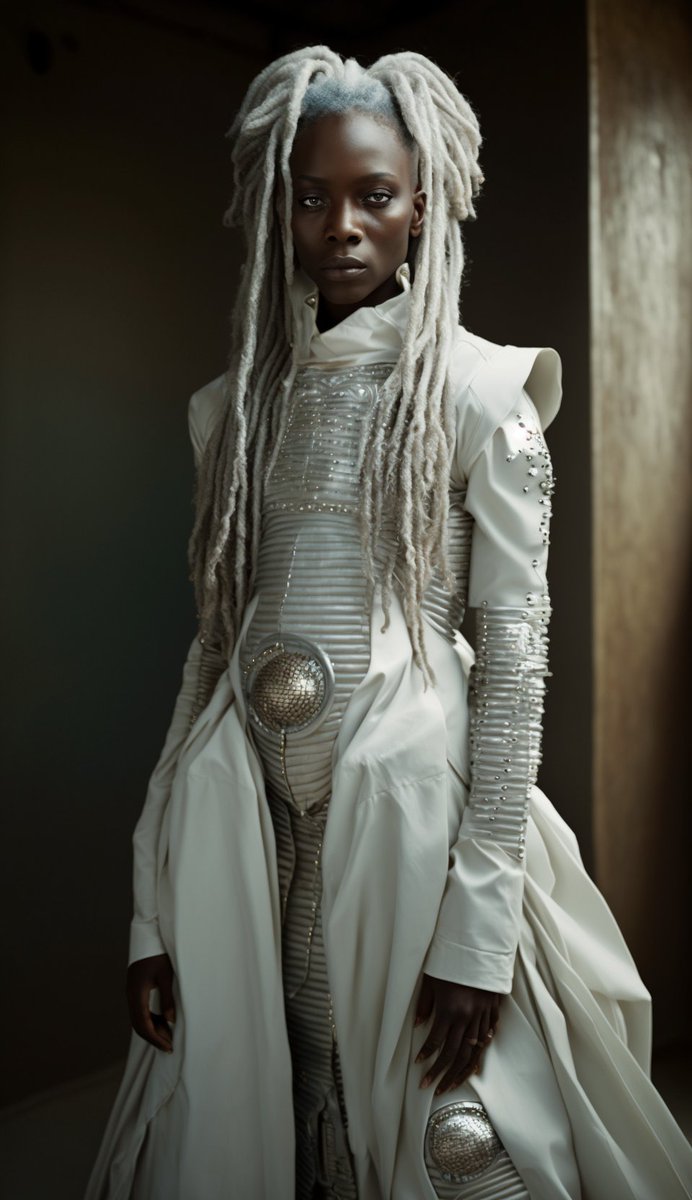 A little peek into my process in Midjourney. From the initial prompt ...