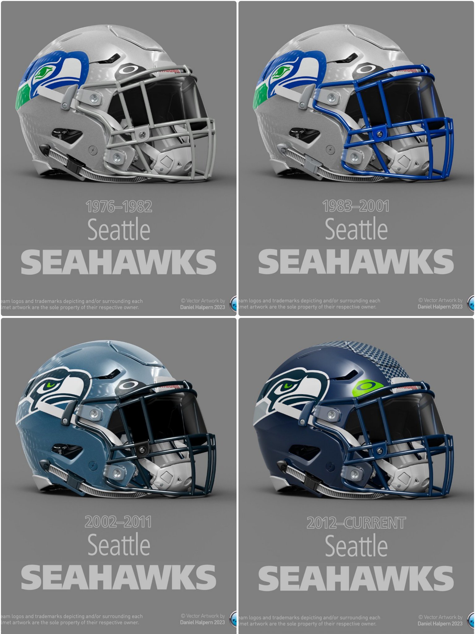 Seattle Seahawks Helmet Logo Vector