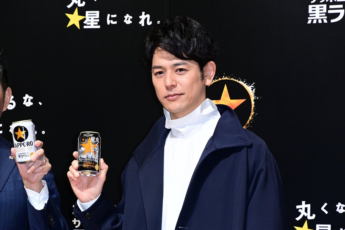 ENCOUNT on Twitter: "📸イベント写真📸 #妻夫木聡 さんが「#サッポロ生ビール黒ラベル」のイベントに出席🍺 CMにちなみ、新生活を迎える人たちへメッセージを送りました💪 👇 ...
