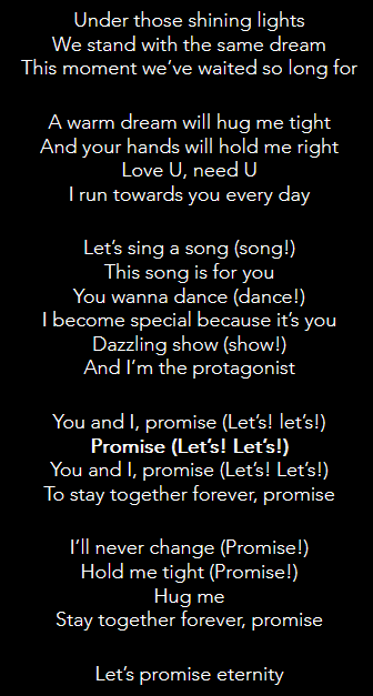 Yakusoku Promise Lyrics When In Rome Partitions Anglophones | Le Site