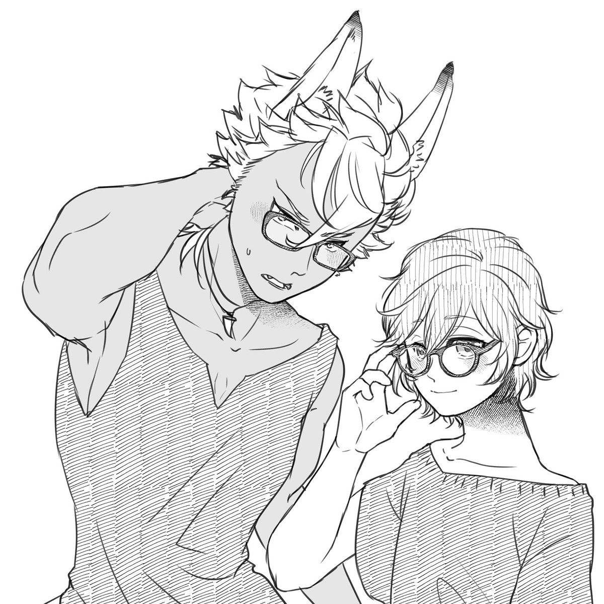 レオラギ「#twst_BL レオラギ 再掲 」nachi アナログ落書きマンの漫画