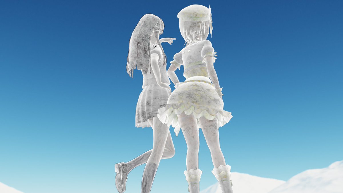 「蒼」のエーテル on Twitter: "RT @harusame_aoneko: > 吹雪で閉じ込められ、氷の彫刻になったラブライブシリーズの黒澤ダイヤと中須かすみを描いてください ...