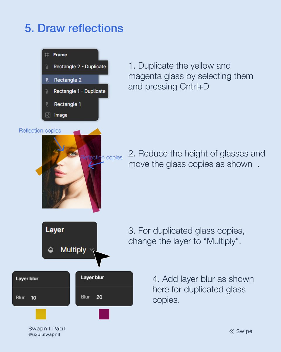 Create a Glass reflection effect in Figma🤩 Retweet/Like/Save and DM for a Figma file.⚡ (Must be ...
