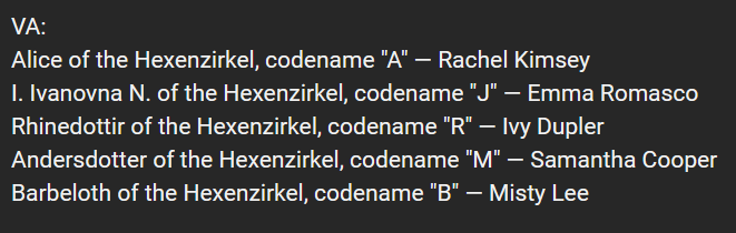 OPEN DM 📌 PAMER GACHA on Twitter: "babu! cw // spoiler reveal beberapa nama 8 hexenzirkel coyy ...