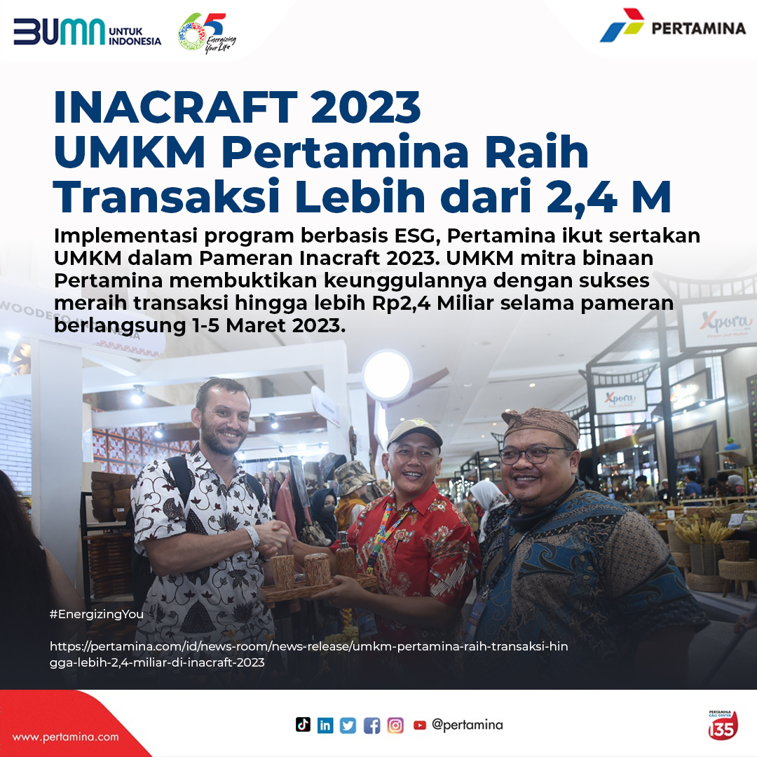 PERTAMINA on Twitter: "Produk UMKM Pertamina makin diminati & sukses raih transaksi lebih dari ...