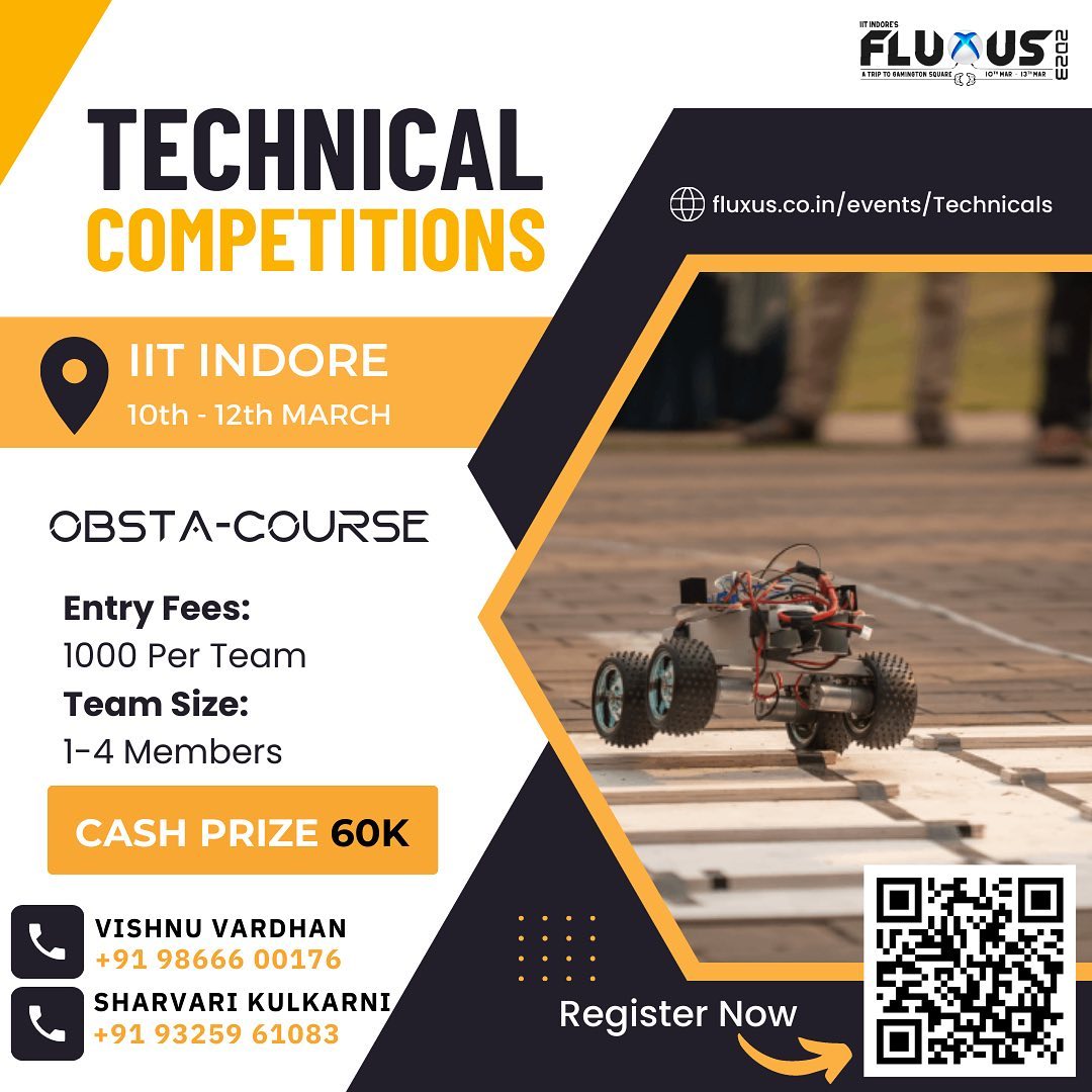 The Robotics India 🇮🇳 on Twitter: "Fluxus IIT Indore Register Now : https://t.co/pIMCAi5OWL # ...