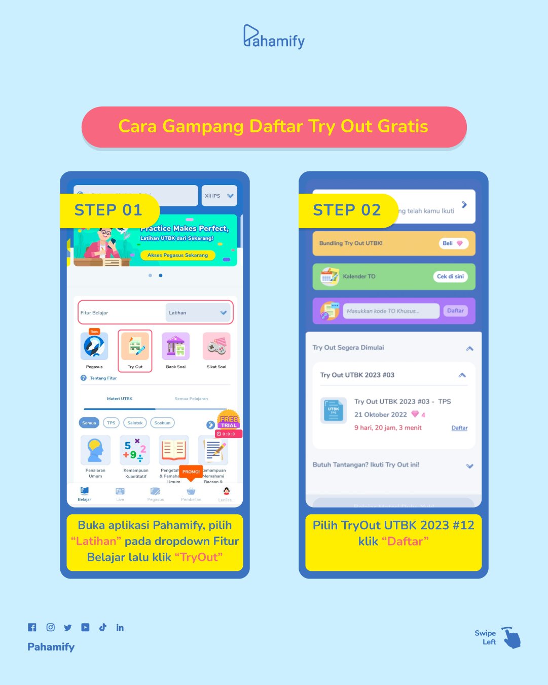 #TaklukkanUTBK Bareng Pahamify on Twitter: "🎊Attack on Tryout UTBK 2023 #12: Pendaftaran GRATIS ...