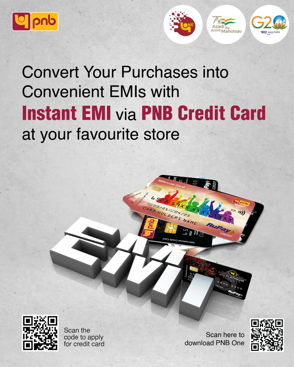 Punjab National Bank on Twitter: "Experience the freedom to buy what you love and pay ...