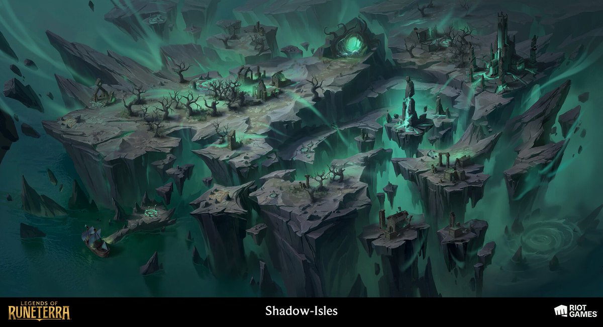 Jumaralo Hex on Twitter: "Shadow Isles Map - Legends of Runeterra by Dawnpu at Art vision studio ...