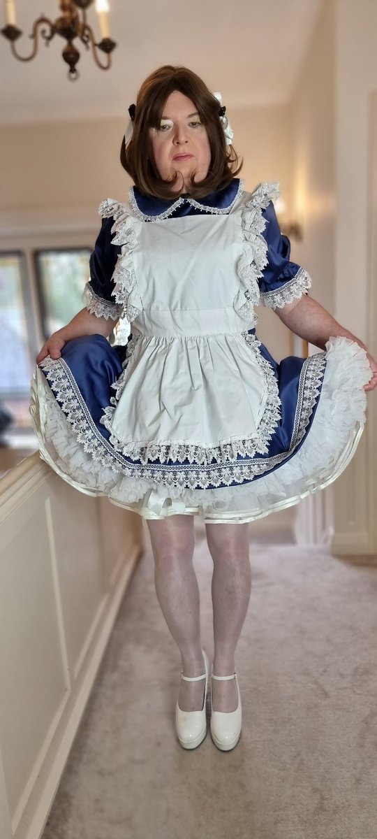 Chateau Femme On Twitter Pretty In Blue Satin Sissy Pansy