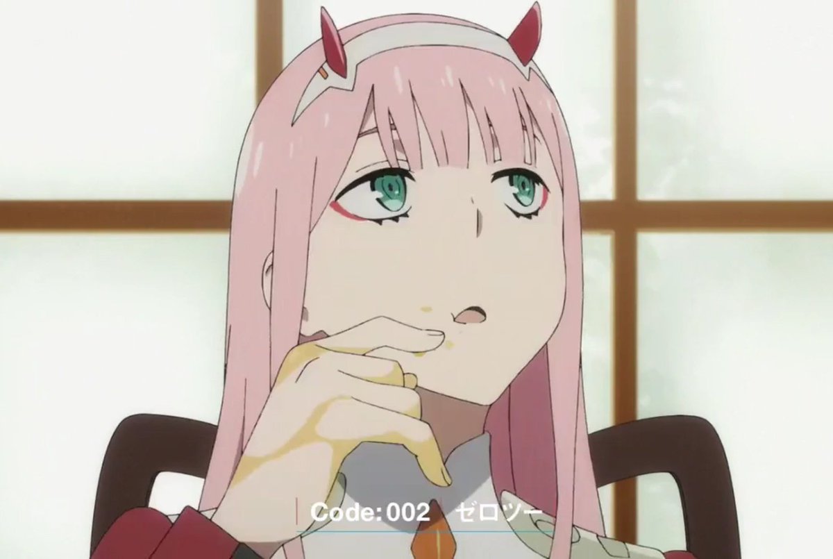 Zero Two on Twitter: "#ダリフラ #ゼロツーコレクション ゼロツー萌え顔コレクションpart98 (ハチミツは隠し味( ˙꒳ ˙ )) Zero Two Moe Kao ...